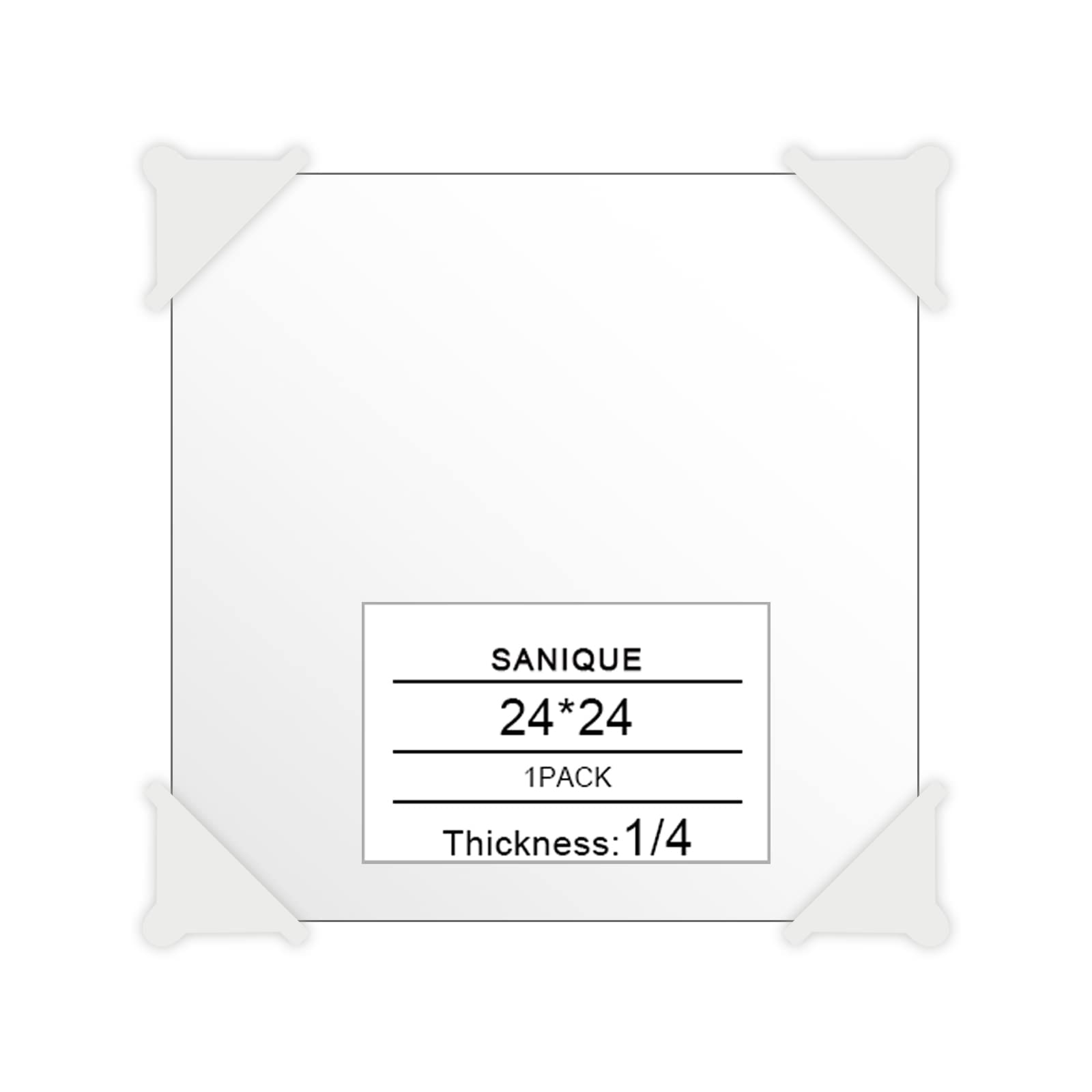 Buy 1Pack Plexiglass Sheets 1/4 Inch Thick 24x24" Clear Cast Acrylic ...