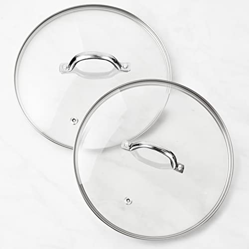 Snapklik.com : HOMICHEF 2-PACK 9.5 Inches (24CM) Tempered Glass Lids ...