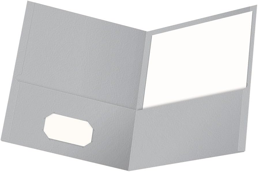 Oxford Twin Pocket Folders, Letter Size, Gray, 25 per Box (57505 ...