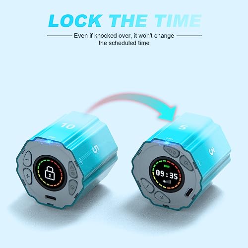Uleway Rechargeable Timers for Kitchen, Visual Adjustable Magnetic ...
