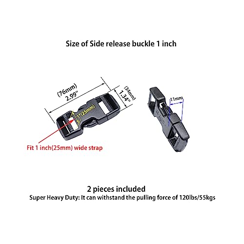 Snapklik.com : Quick Side Release Buckles 1 Inch,Super Heavy Duty ...