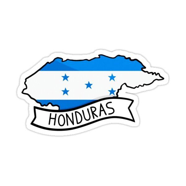 Amazon.com - Honduras Flag Map Country Sticker Decal for Wall, Laptop ...