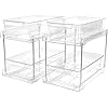 Amazon.com: 2Pack 2-Tier Bathroom Storage Organizer, Clear Under Sink ...