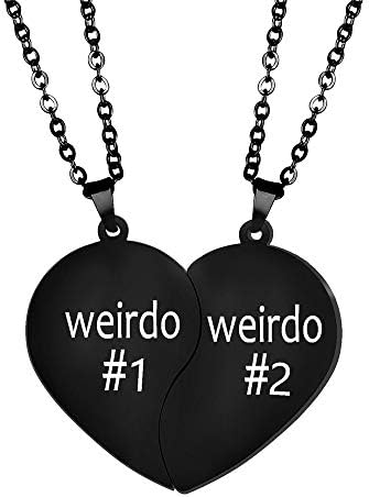 Baroco Best Friend Necklaces Friendship Valentines Day Gift Split Heart ...