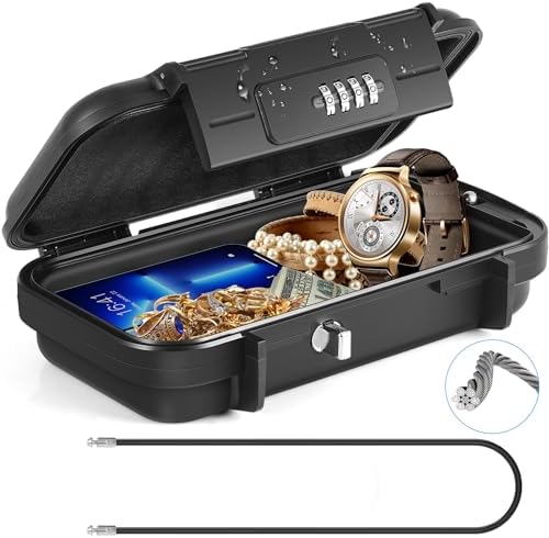 Newest Portable Safe Box, Waterproof Anti-Theft Mini Travel Safe Box ...