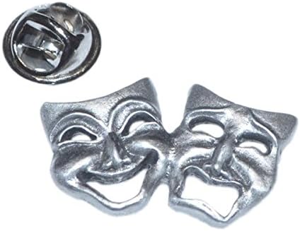 Metal Enamel Pin Badge Brooch Comedy & Tragedy Masks Drama Music ...