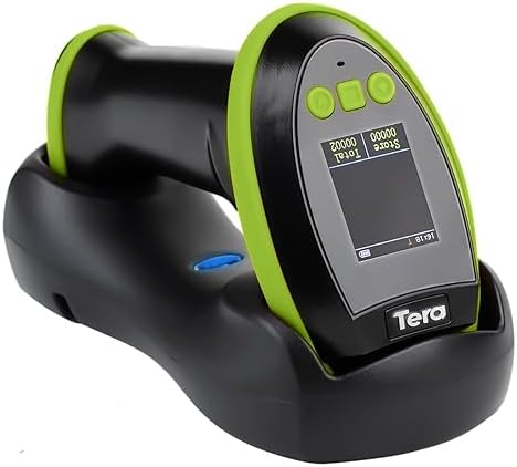 Tera 2D Wireless Barcode Scanner: with Digital Setting Screen & Keypad ...