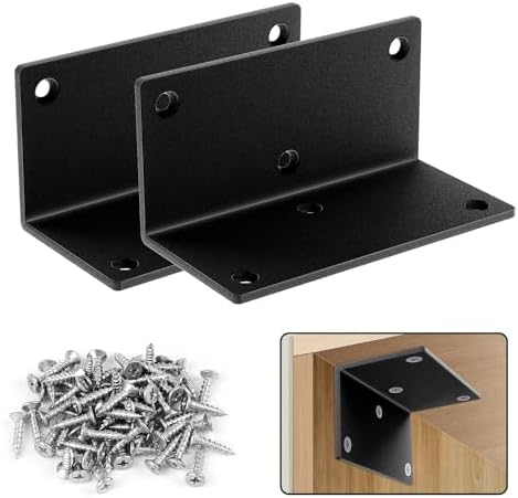 Amazon.com: HOSRNOVO L brackets for wood, 2x4 Inch Table Top Fasteners ...
