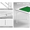 Amazon.com: IWDOO 35.4" Square Folding Card Table, Mahjong Table with Green Felt，Chip Trays and ...