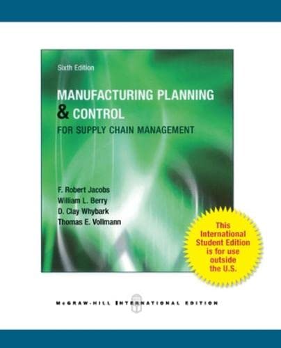 Manufacturing Planning & Control Supply: 9780071325189: Amazon.com: Books