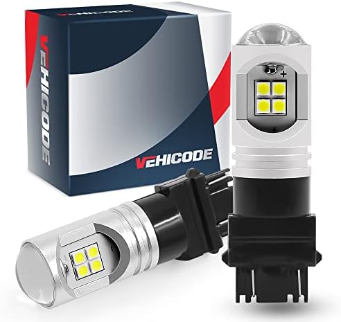 VehiCode 3157 LED Bulb White 6000K Super Bright 3047 3057 3156 3457 ...