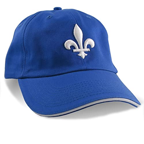 Quebec Style Fleur de Lis 3D Puff White Raised Embroidery on an ...