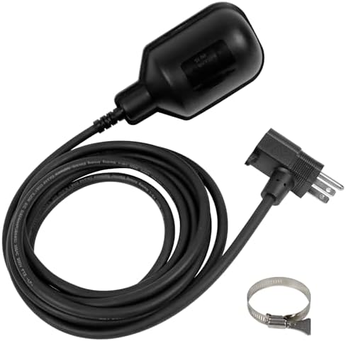 WASSERMANN Universal Tethered Sump Pump Float Switch with 10FT Cable ...