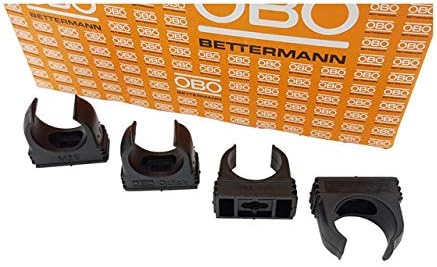 OBO Bettermann M20 20 mm Snap On Hose Clamps Deep Black (Pack of 30 ...