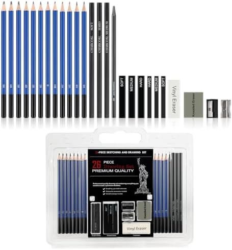 EooUooIP Drawing and Sketching Set - 26 psc Drawing and Sketching Set ...