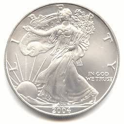 2004 - 1 oz American Silver Eagle .999 Fine Silver Dollar Uncirculated ...