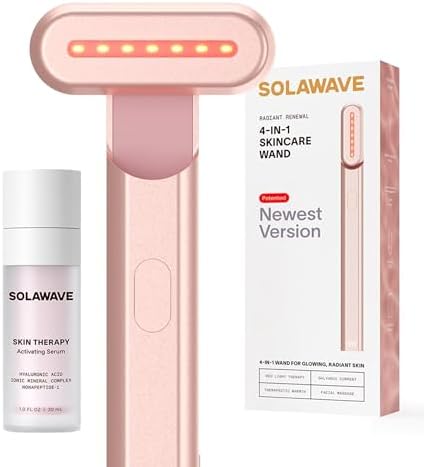 Amazon.com: Solawave 4-in-1 Red Light Therapy Wand + Activating Serum ...
