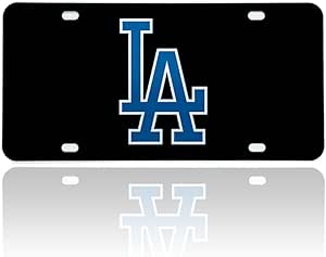 Amazon.com: New Brand 1 Pack Aluminum Alloy License Plate for Dodgers ...