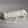 Amazon.com: Amazon Basics Natural Cotton Braided Rope, Strong, Low ...