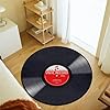 Amazon.com: keepcute Music Record Black Round Area Rug for Bedroom ...