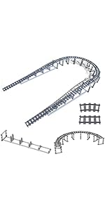Amazon.com: Finger Rock City Train Tracks Building Block Set, 212 Pcs ...