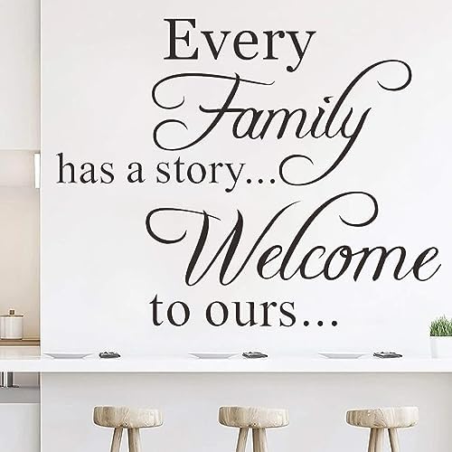 Vinyl Wall Quotes Stickers Every Family Has a Story Welcome to Ours ...