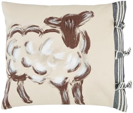 Amazon.com: Mud Pie Long Sheep Pillow, Brown : Home & Kitchen