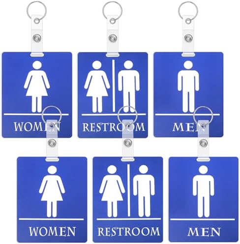 Amazon.com : Gersoniel 6 Pieces Bathroom Pass Restroom Pass Keychain ...