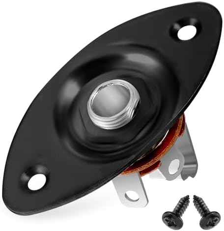 Amazon.com: Guitar Input Jack 1/4" Oval Guitar Jack 6.35mm Input Jack ...