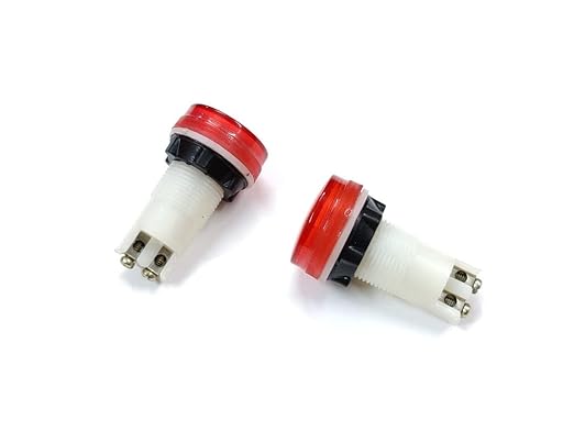 ERH India 2 Pcs Red Color Neon Light Bulb Panel Indicator Lamp 220v ...