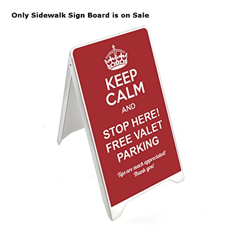 Amazon.com: Plastic Sidewalk Sign Board in White 19.75W x 34.65H Inches ...