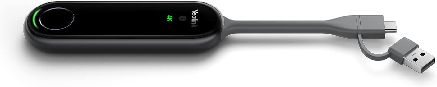 Yealink WPP30 Wireless Presentation Pod 4K USB Sender, Wireless Screen ...