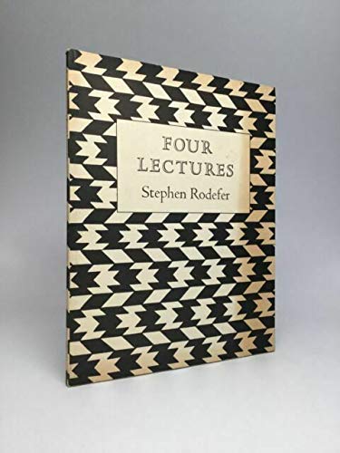 Four Lectures: Rodefer, Stephen: 9780935724134: Amazon.com: Books
