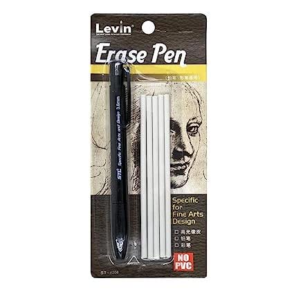 SCHMIDT Eraser Pen Mechanical Refillable 3.8mm Erase Pen with 5 Eraser ...