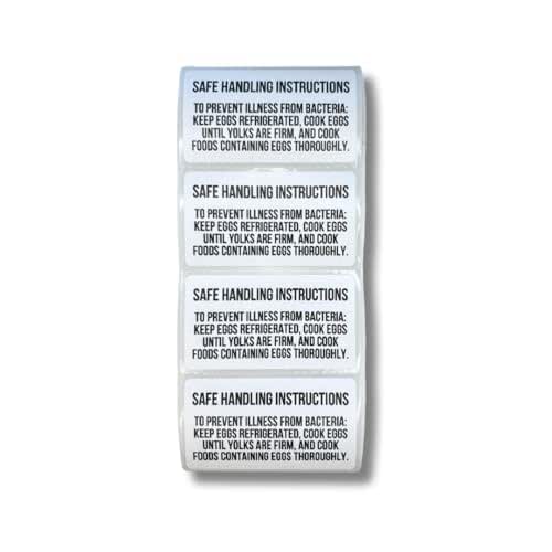 Amazon.com: 200 Count Safe Handling Instruction Stickers For Eggs - 2. ...