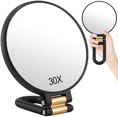 Amazon.com: ALHAKIN 30x Magnifying Mirror, Double Sided Handheld ...