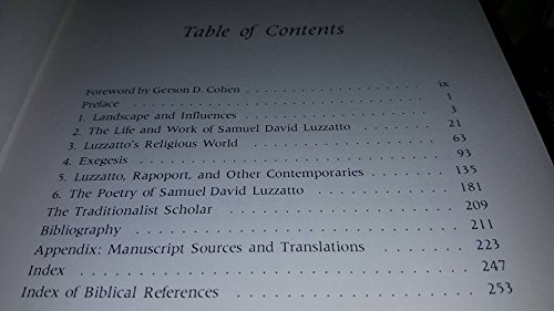 Samuel David Luzzatto: Traditionalist Scholar: Margolies, Morris B ...