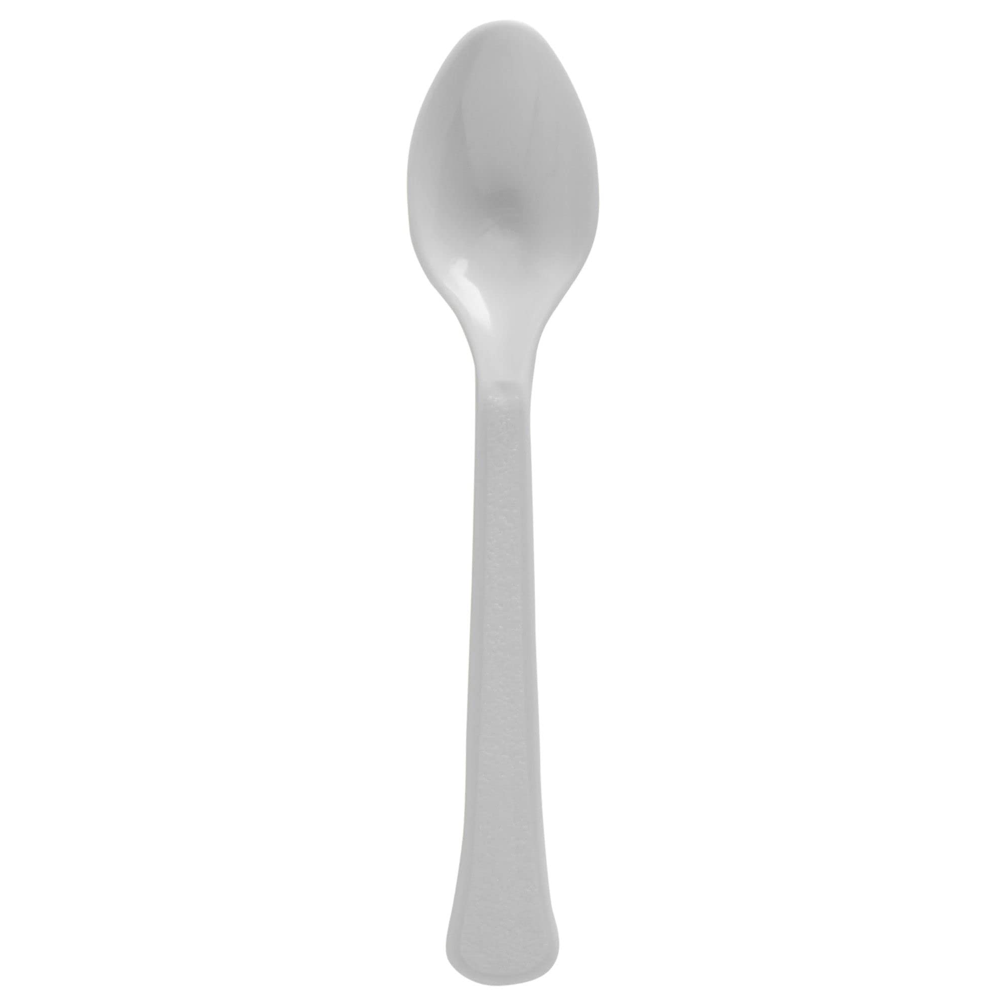 Amazon.com: Silver Plastic Heavy Weight Spoons (50 Count) - Premium ...