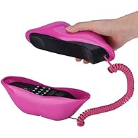 Amazon.com : Lips Telephone Novelty Rose Red Mouth Lip Shaped Phone ...