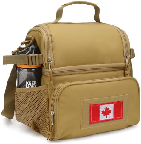 2 Compartment Lunch Bag for Men Adult, Tactical Lunch Box Leakproof ...