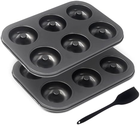 Amazon.com: Chefast Silicone Donut Pans Combo Kit: Non-Stick Large and ...