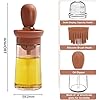 Amazon.com: 2x Oil Dispenser with Brush 180 ml, 2 In 1 Glass Oil ...