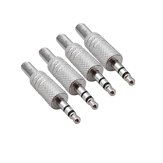 SP Electron 3.5mm 3 Pole Metal Earphone Soldering Jack Audio Male Plug ...