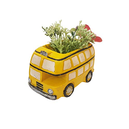 Wonderland Bus Shape Flower Pots Outdoor Indoor Garden Planters,Resin ...