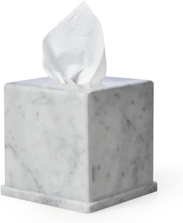 Amazon.com: Alabaster Tissue Box Cover, WHITE: Home & Kitchen