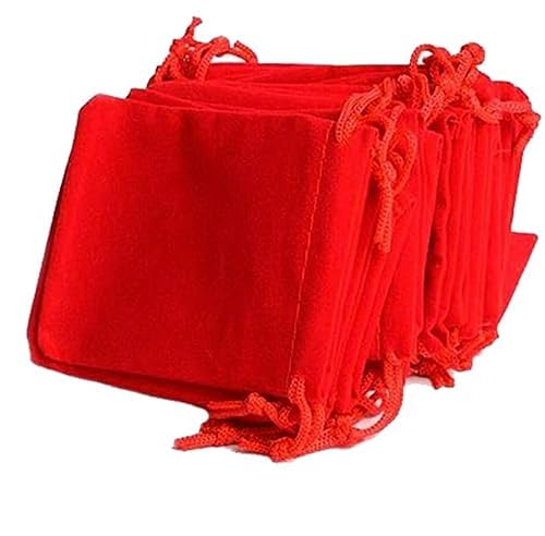 Royal Elegant Look Plain Red Velvet Potli Pouches Batwa For Party ...