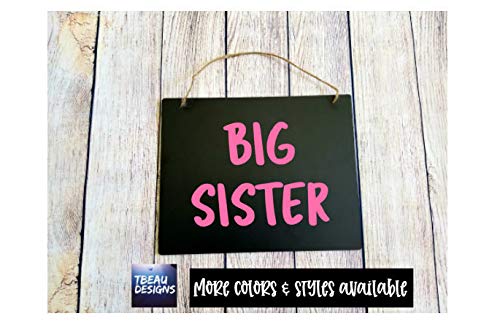 Ced454sy Big Sister Wooden Sign Sign Baby Announcement Sign Big ...