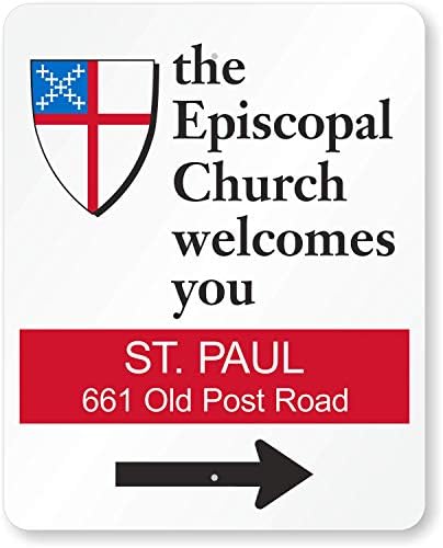 Amazon.com: SmartSign "The Episcopal Church Welcomes You" Custom Sign ...