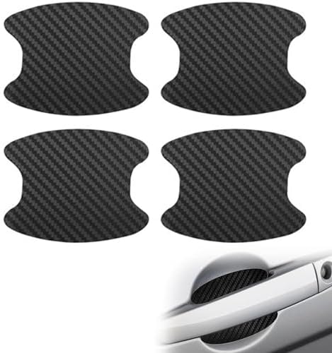EINESIN 4PCS Car Door Handle Protector, Carbon Fiber Anti-Scratches Car ...