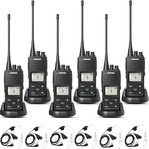Amazon.com: SAMCOM 6 Pcs FPCN10A UHF 2-Way Radios with 6 Pcs SM007 ...